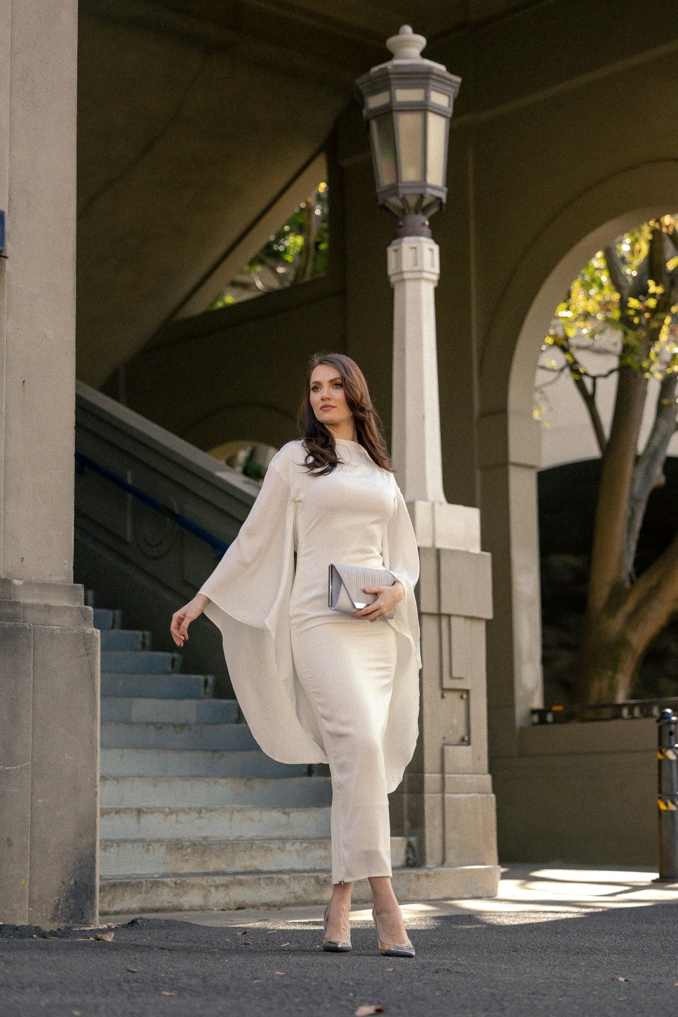 Women Maxi Dresses - The Crescent Brijit Drape Sleeve Dress | Modelle