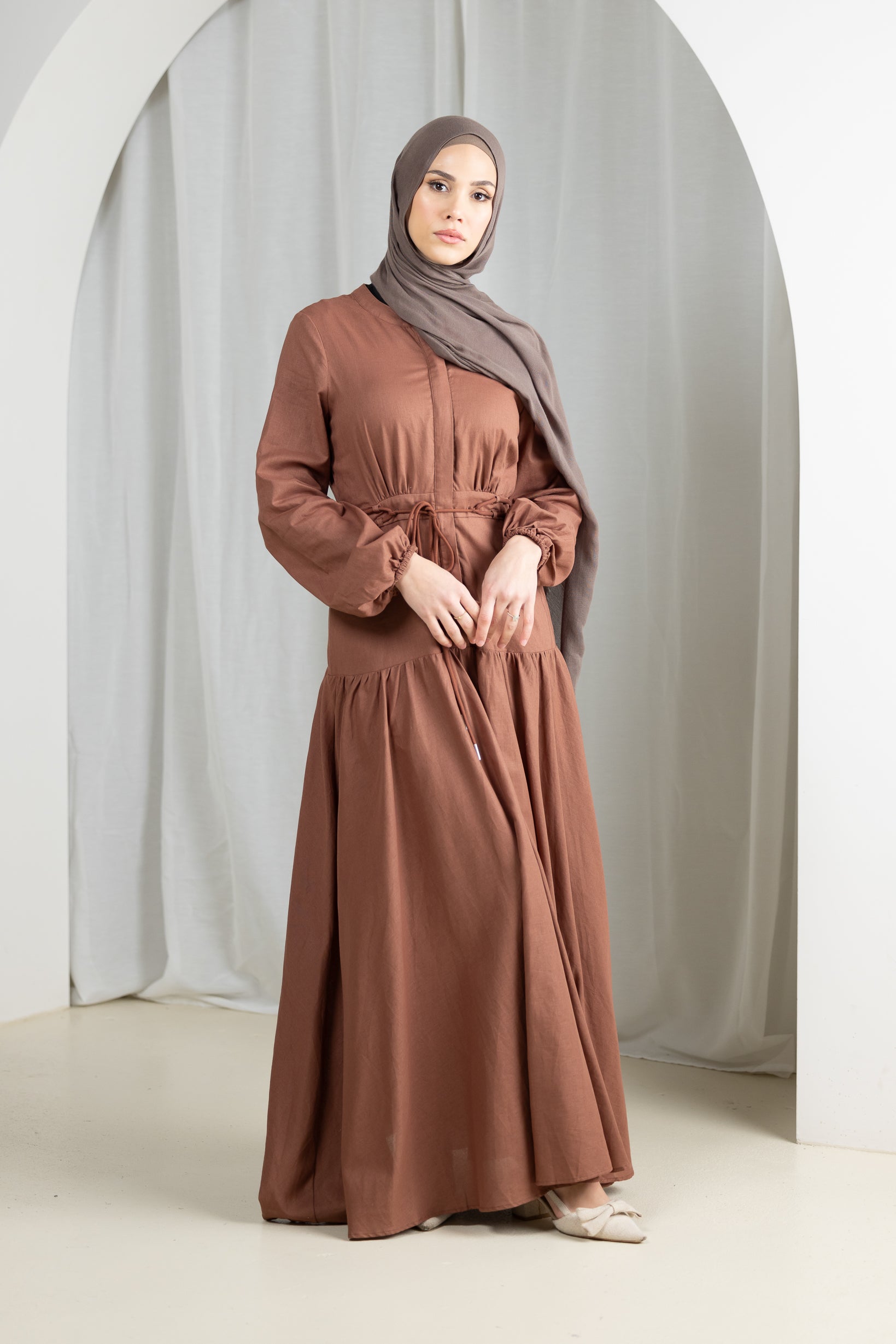 The Grand Rope Detailed Linen Dress - Dresses for Women Online - Modelle