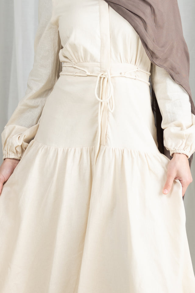 The Grand Rope Detailed Linen Dress - Dresses for Women Online - Modelle
