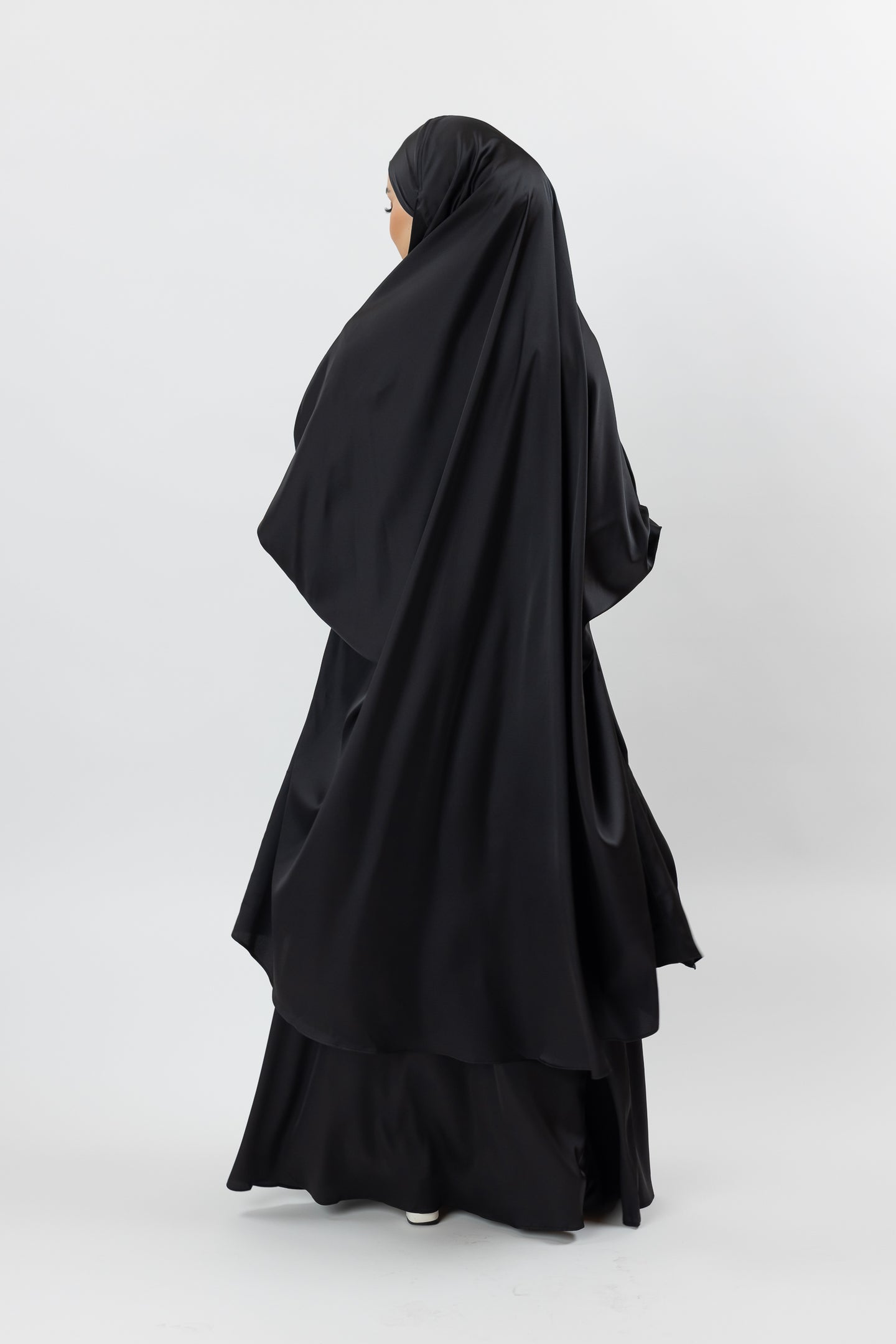 Satin Tie Back Jilbab Set - Maxi Jilbabs for Women - Modelle