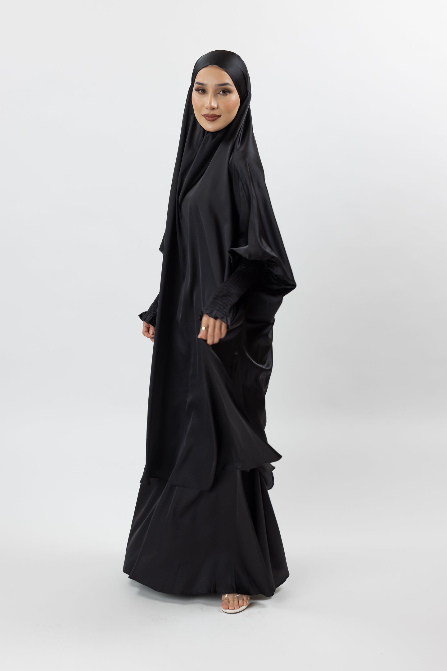 Satin Tie Back Jilbab Set - Maxi Jilbabs for Women - Modelle