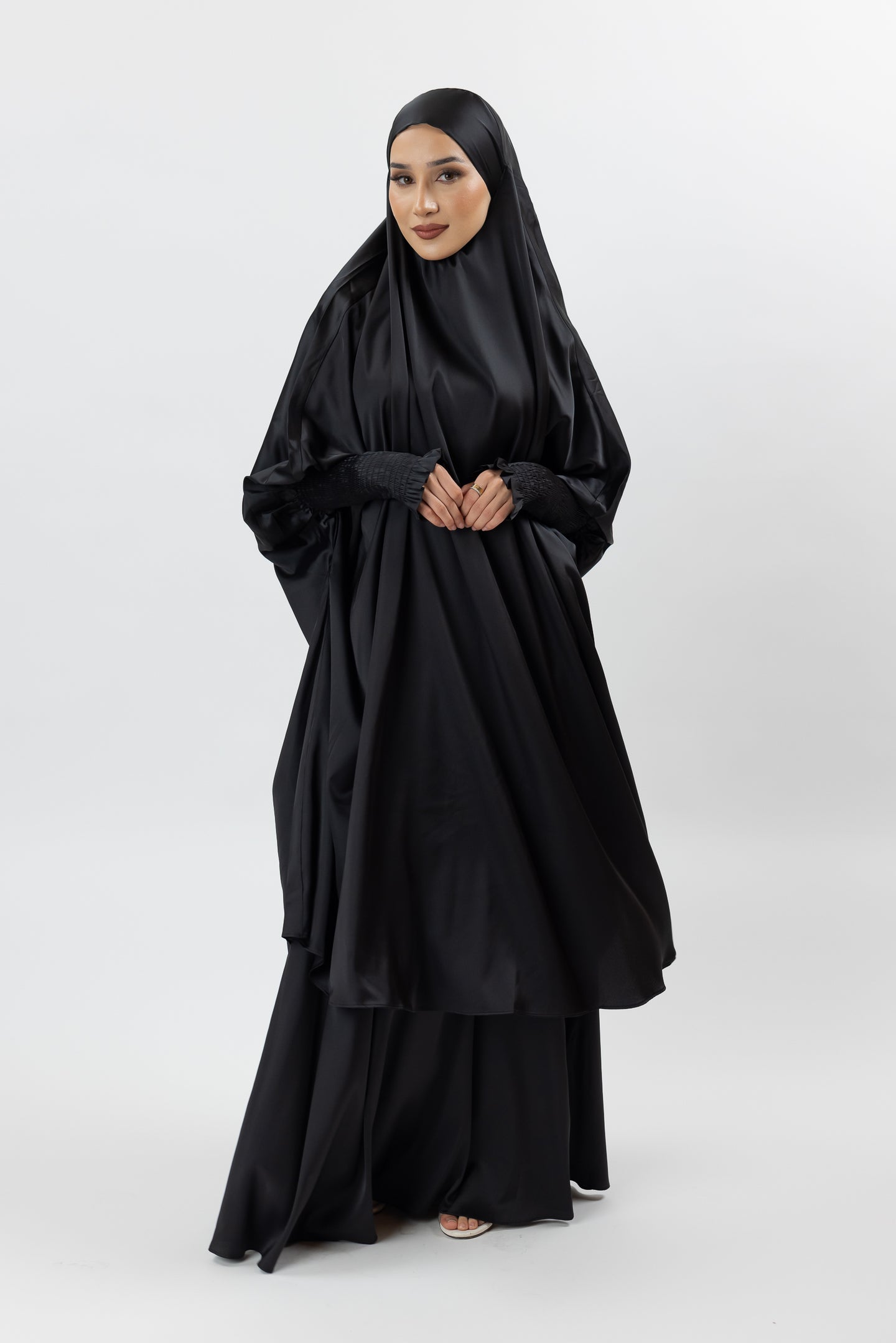 Satin Tie Back Jilbab Set - Maxi Jilbabs for Women - Modelle