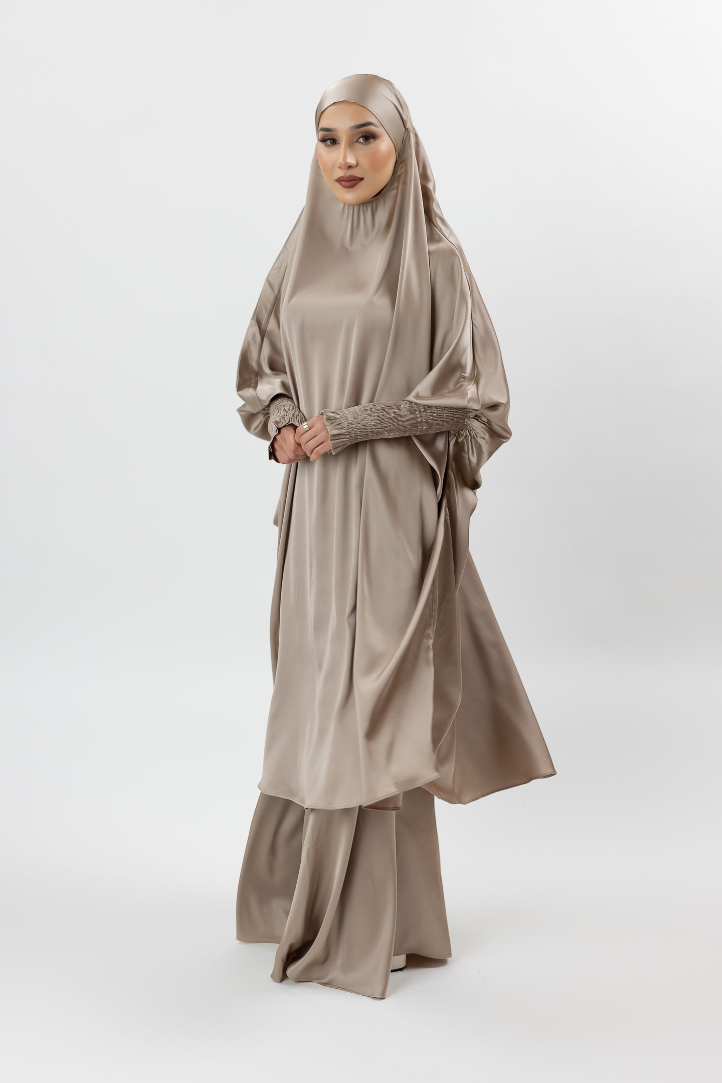 Satin Tie Back Jilbab Set - Maxi Jilbabs for Women - Modelle