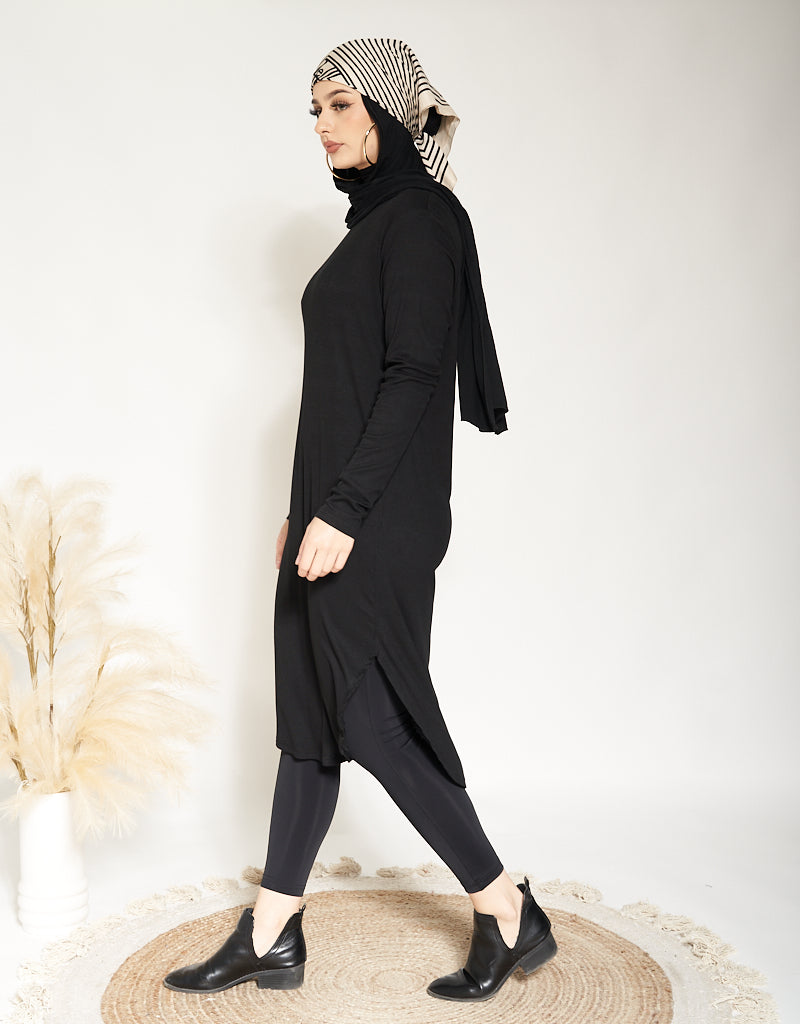 Long Tops For Women - Round Neck Loop Top | Modelle