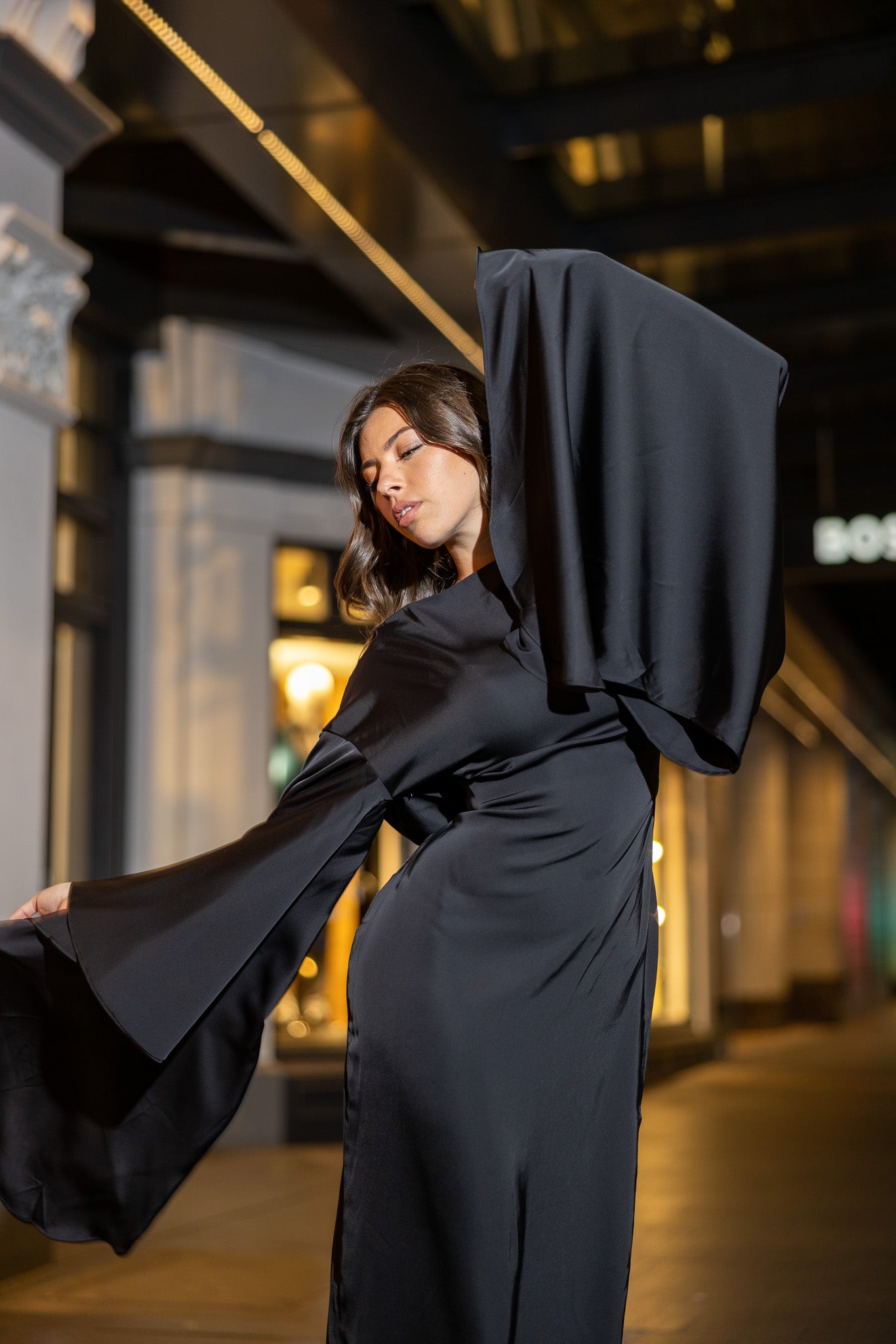 Women Maxi Dresses - The Crescent Brijit Drape Sleeve Dress | Modelle